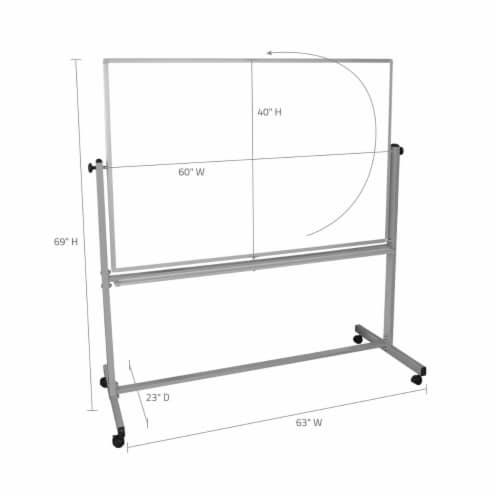 Offex Mobile Magnetic Large Whiteboard on Wheels Free Standing Double Sided Dry Erase White 1 unit Kroger