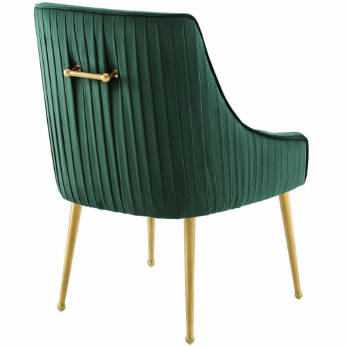 Modway Discern Pleated Back Upholstered Performance Velvet Dining Chair Green 22x25x34 Fred Meyer