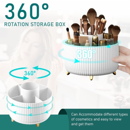 Rotating makeup organizer store