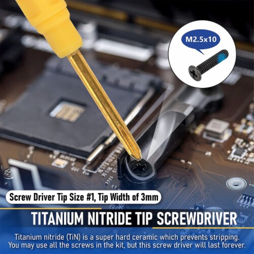 400pcs Bolt Dropper Laptop Screws W Blue Nylok 20 Sizes Titanium