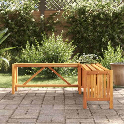 vidaXL Patio Corner Bench with Planter Solid Acacia Wood 46 x46 x15.7 Brown 46.1 x46.1 x15.7 1 2 Fry s Food Stores