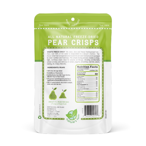 Natures Turn Freeze Dried Pear Crisps 34g 1 20oz Multipack 6 Ct 1