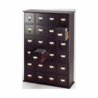 Leslie Dame 40 24 Drawer CD Media Storage Cabinet in Espresso 1 Ralphs