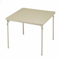 MECO Sudden Comfort 34 x 34 Inch Square Metal Folding Dining Card Table Buff 1 Piece Pay Less Super Markets