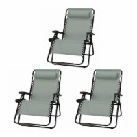 Four Seasons Courtyard Sunny Isles XL Zero Gravity Outdoor Chairs 3 Pack Green 3 Piece Smith s Food and Drug