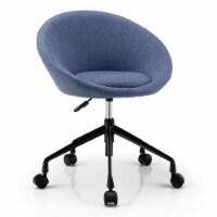 Blue vanity chair with back store