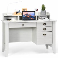 Costway computer desk pc laptop writing table workstation student study furniture brown store