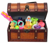 Vintiquewise Leather Treasure Chest Full of Toys Treasure Box and 50 Toy pcs One Size Fry s Food Stores