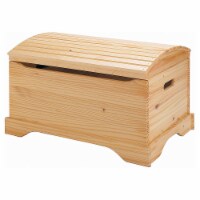 Little Colorado Wooden Kids Captain Chest Toy Box with Open Hinge Unfinished 1 Piece Baker s