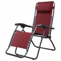 Caravan Sports Zero Gravity Outdoor Folding Camping Patio Lounge Chair Burgundy 1 Piece Fry s Food Stores