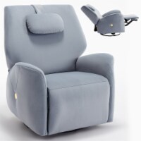 Mondawe Swivel and Rocker Power Recliner Chair with Lumbar and Neck Support Pillow USB 1 Unit Metro Market