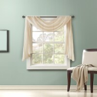Cream window scarf store