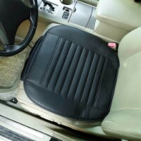 Breathable Car Seat Cushion Cover Black Bamboo Charcoal Filling Front Seat Pad Mat 1 Set Smith s Food and Drug