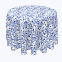 Round Tablecloth 100 Polyester 96 Round Blue Traditional Leaves 1 Product Dillons Food Stores