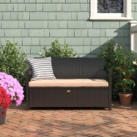 All Weather Outdoor Storage Bench Pool Deck Box Patio with Cushion Seat 1 Unit Kroger