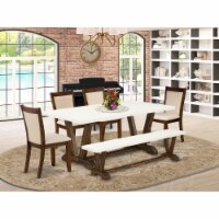 Beige dining bench with back store