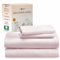 Soft 100 Cotton Sheets Set Cooling Durable Sateen Deep Pocket King King Foods Co