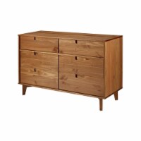 6 Drawer Mid Century Modern Wood Dresser Caramel 1 City Market