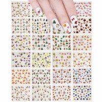 Wrapables 24 Sheets Falala Christmas Nail Stickers Holiday Nails Set Nail Art Sheets 24 Sheets Foods Co
