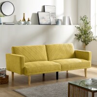 Simplie Fun Multi Functional Convertible Futon Sofa Bed for Small Spaces 1 count QFC