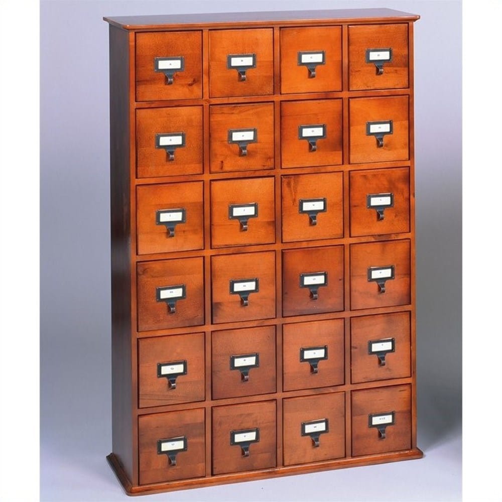 Leslie Dame 40 24 Drawer CD Media Storage Cabinet in Walnut 1 Kroger