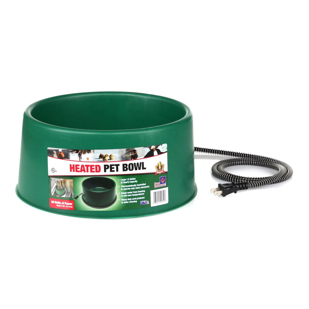 Farm Innovators P 60 1.5 Gallon Electric Heated Pet Water Bowl 60 Watt Green 1 Piece Gerbes Super Markets