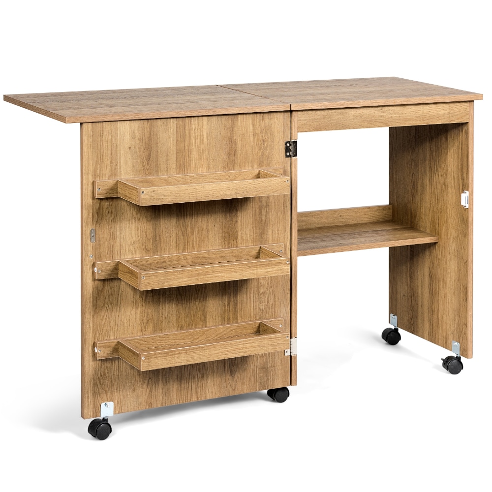 Sewing craft table with storage store