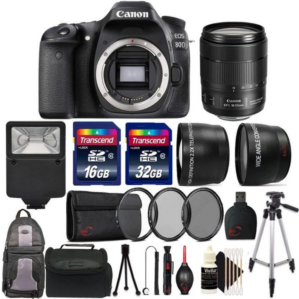Canon Eos 80d 24.2mp Dslr Camera With 18-135 Usm Lens And Canon Eos 80d 24.2mp Dslr Camera With 18-135 Usm Lens And