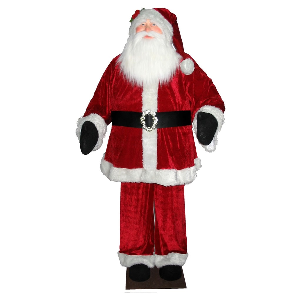 Vickerman 6' Red Velvet Standing or Sitting Santa - C896010 Vickerman 6' Red Velvet Standing or Sitting Santa - C896010
