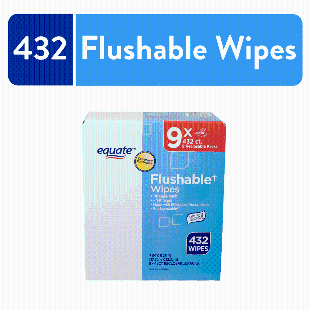 Flushable wipes equate store