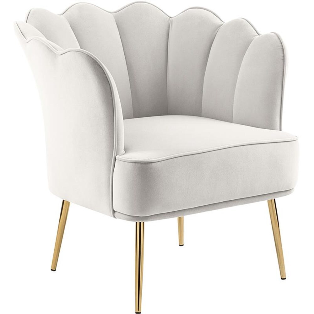 Cream velvet accent chair store
