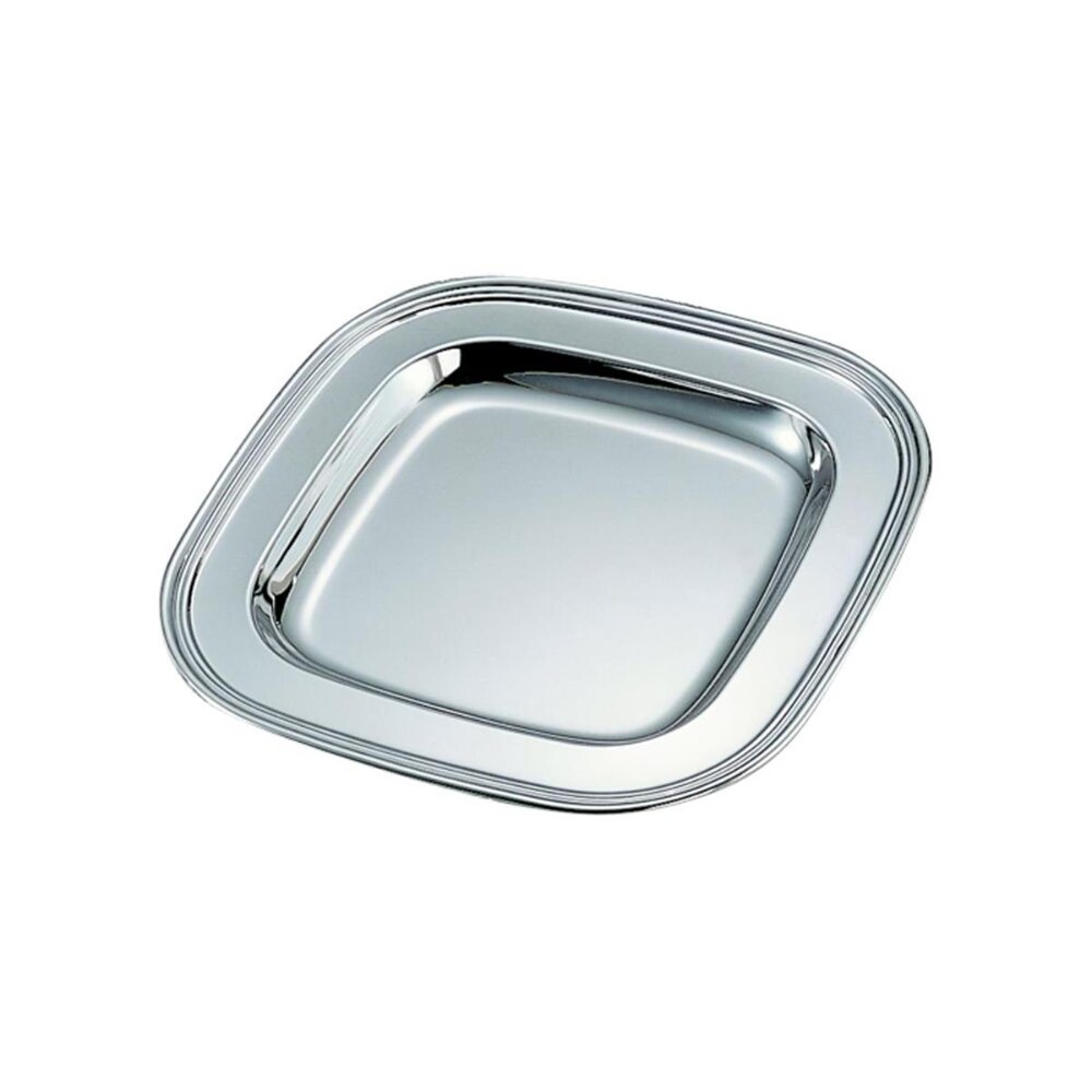 Nickel plated metal serving tray store