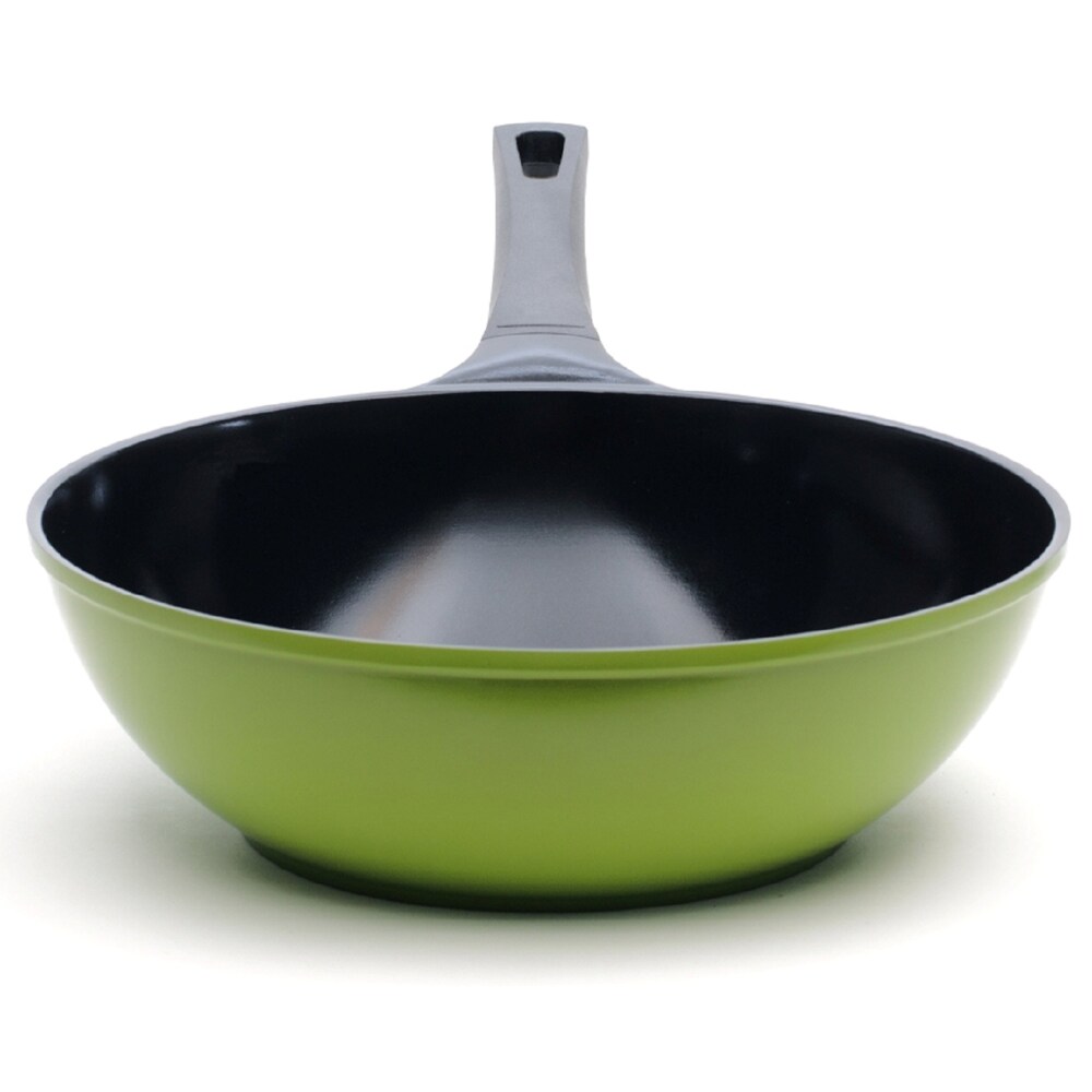 Ozeri Green Ceramic Wok With Smooth Ceramic Non Stick Coating 100 Ptfe And Pfoa Free 12 inch Fred Meyer