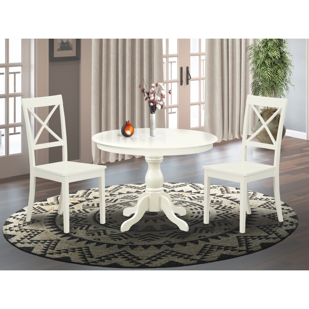 3 Pc Set Linen White Small Table 2 Linen White Kitchen Chairs 1 Kroger