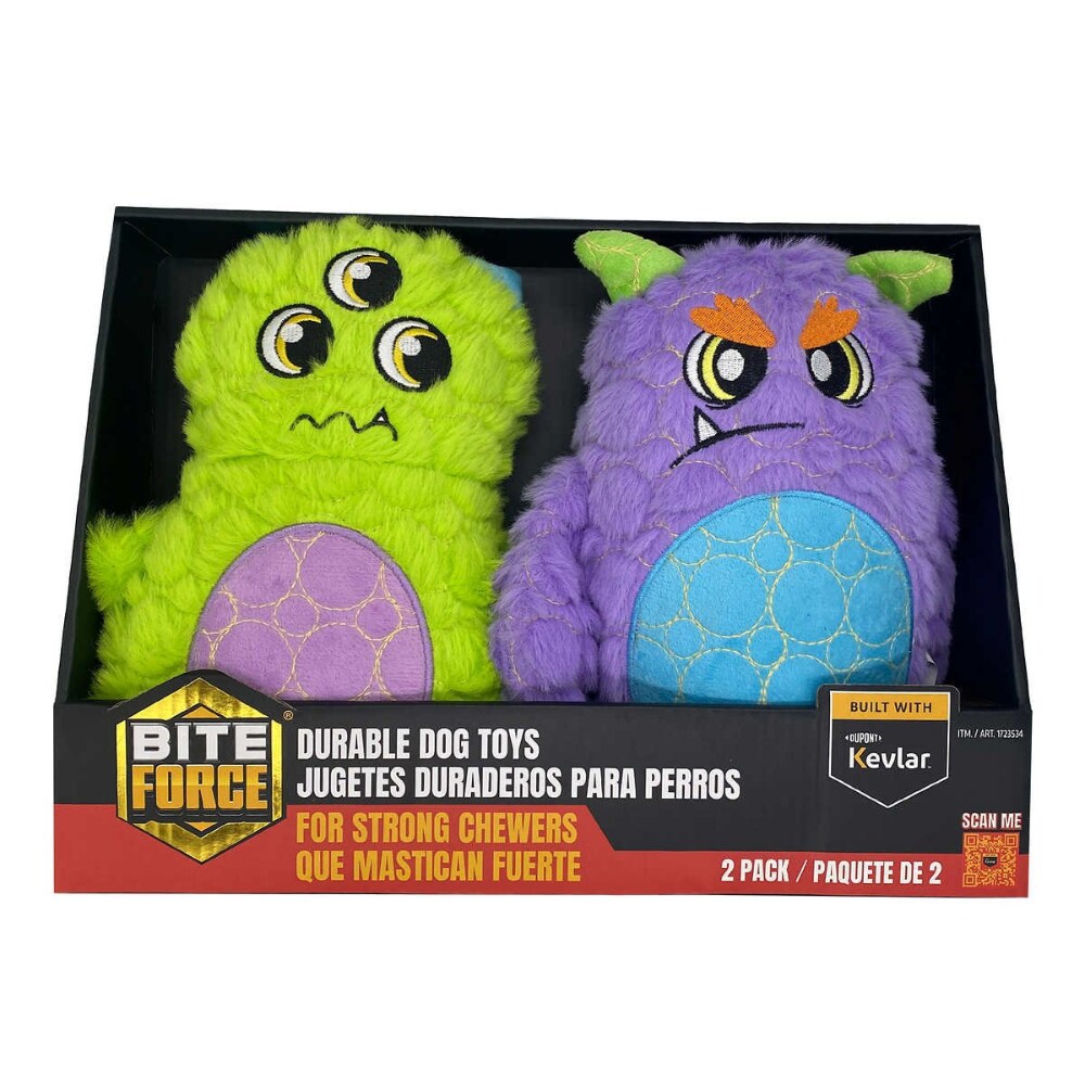 Bite Force Monster Plush Dog Toy Built With Kevlar 2 Count 1 unit Kroger