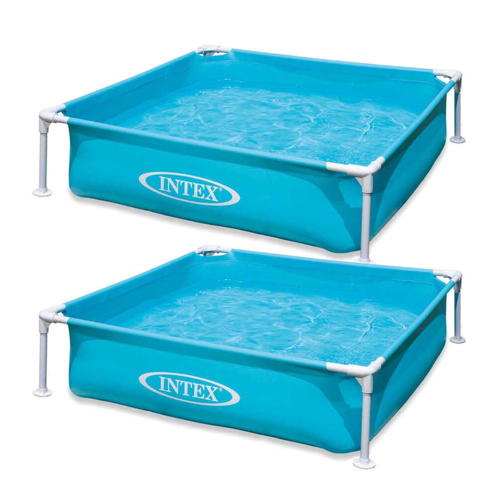 Intex Mini Frame Kids 4ft x 4ft x 12in Beginner Kiddie Swimming Pool 2 Pack 2 Piece King Soopers