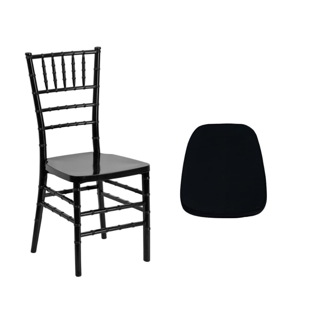 Flash Furniture HERCULES PREMIUM Series Black Resin Stacking Chiavari Chair with Soft Blac 1 Fry s Food Stores