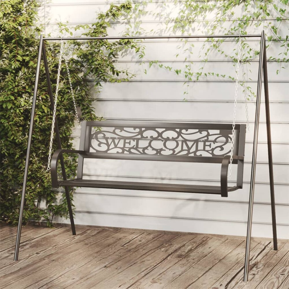 Metal swing bench for patio store